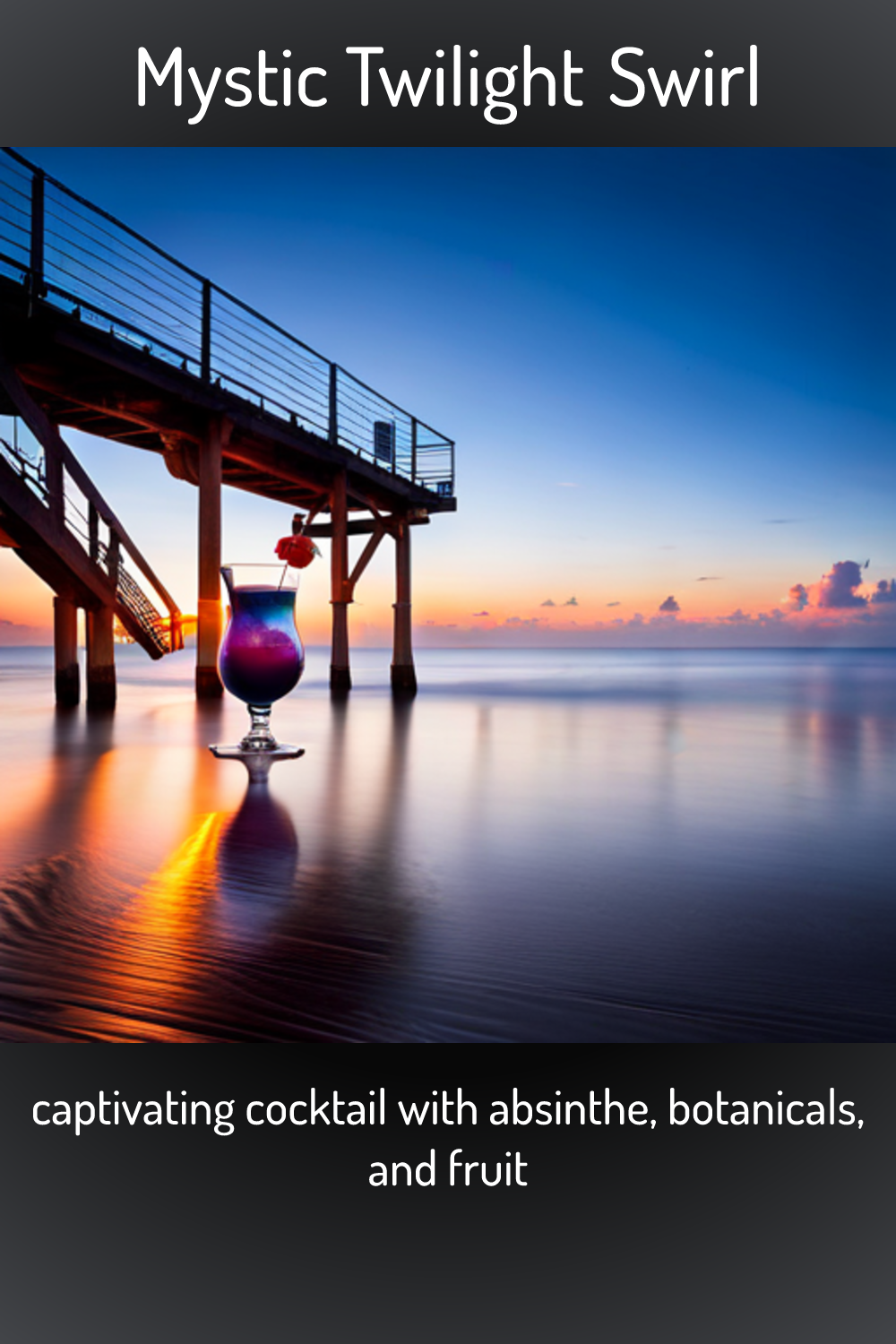 Mystic Twilight Swirl, captivating cocktail with absinthe, botanicals ...