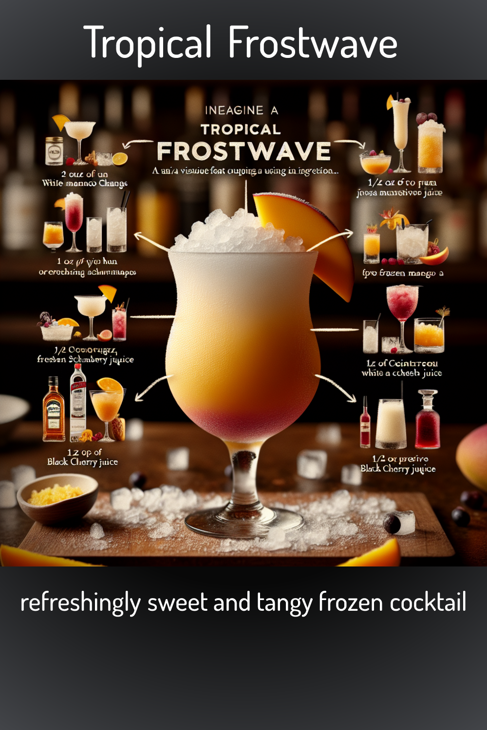 Tropical Frostwave, refreshingly sweet and tangy frozen cocktail