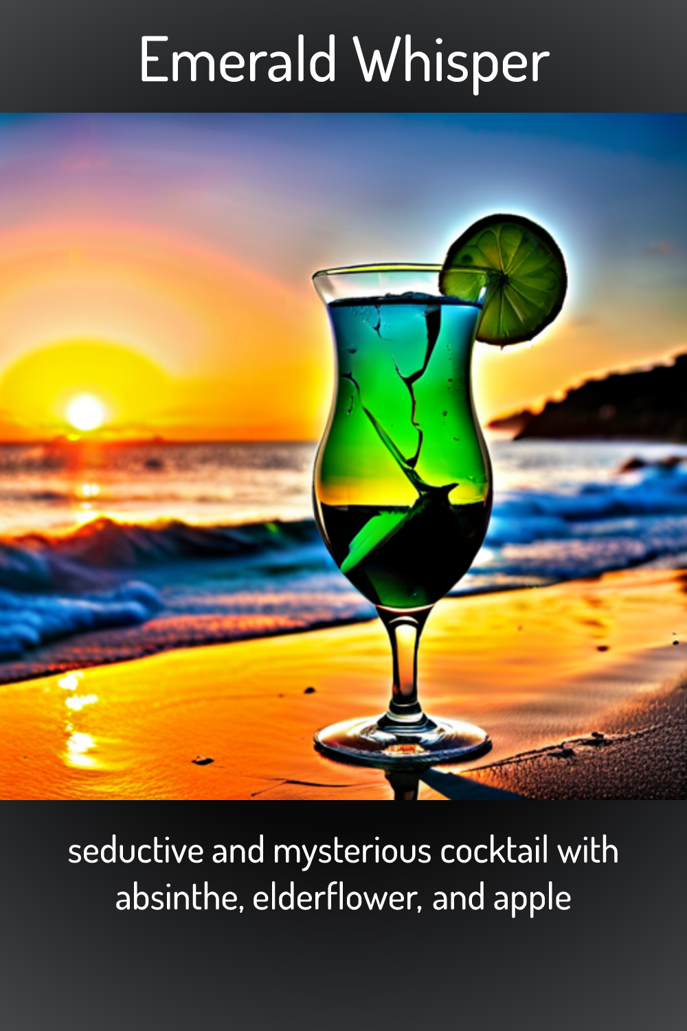Emerald Whisper Seductive And Mysterious Cocktail With Absinthe