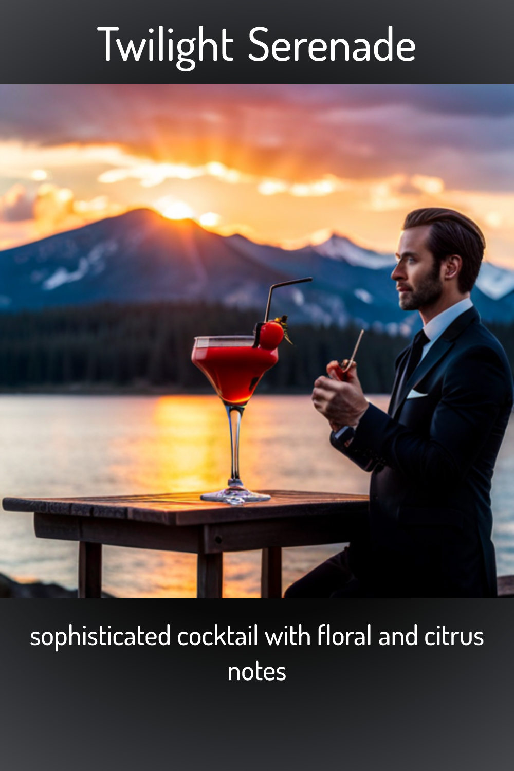 Twilight Serenade Sophisticated Cocktail With Floral And Citrus Notes